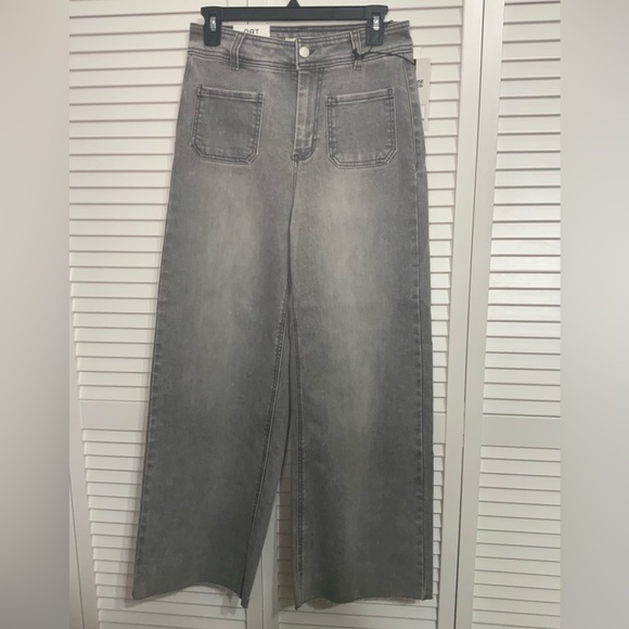 Oat New York | Jeans | Oat New York Gray High Rise Wide Leg Jeans With ...